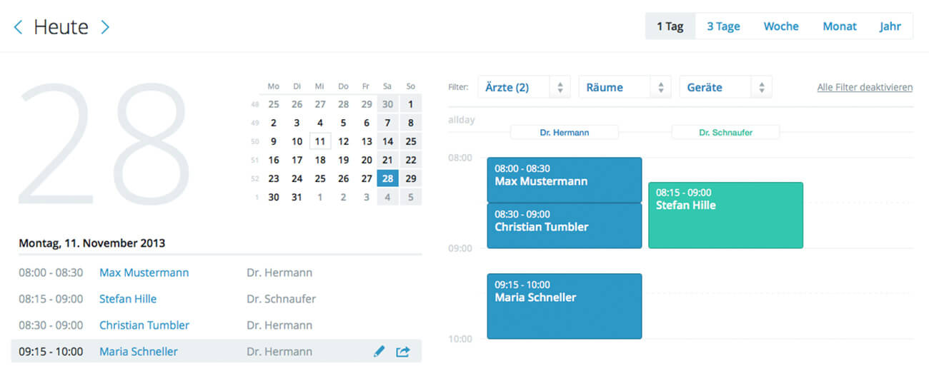 Einfache Online-Terminverwaltung für Ärzte & Therapeuten mit appointmed
